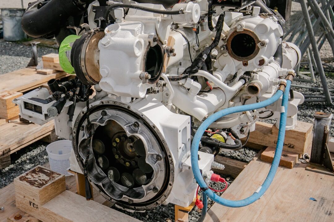 Pair CAT C18 ACERT Marine Engines – 1150 HP – Commercial Marine Pro