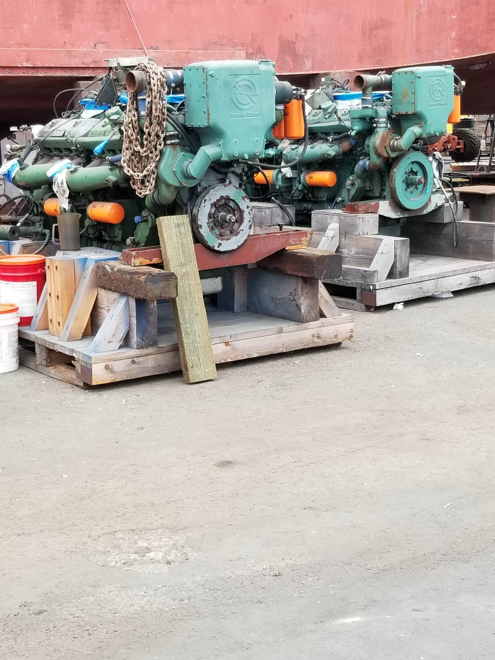 Pair Detroit 16v92 Natural Marine Engines - Good RTOs - Commercial ...