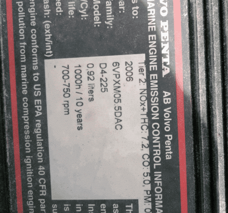 Pair Volvo D4 – 225HP Marine Engine Packages – Outdrives – 190 hours ...
