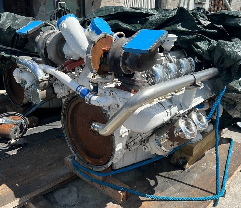 Pair MAN 2842 LE Marine Propulsion Engines were paired with ZF 165 2:1 ...